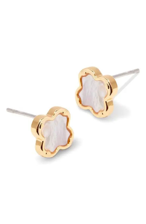 BROOK & YORK Chatham Clover Mother-of-pearl Stud Earrings