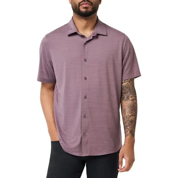 Travis Mathew The Heater Button-up Shirt - Moonscape