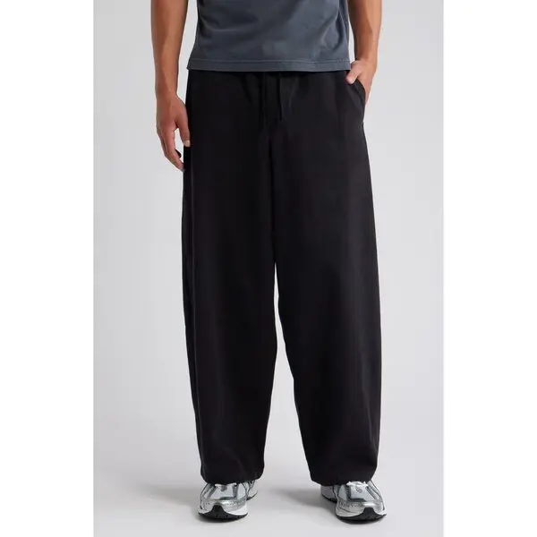 Topman Cotton Twill Pull-on Pants - Black