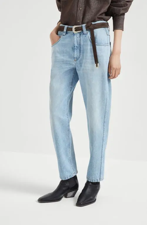 Brunello Cucinelli Straight Trousers - Light Denim