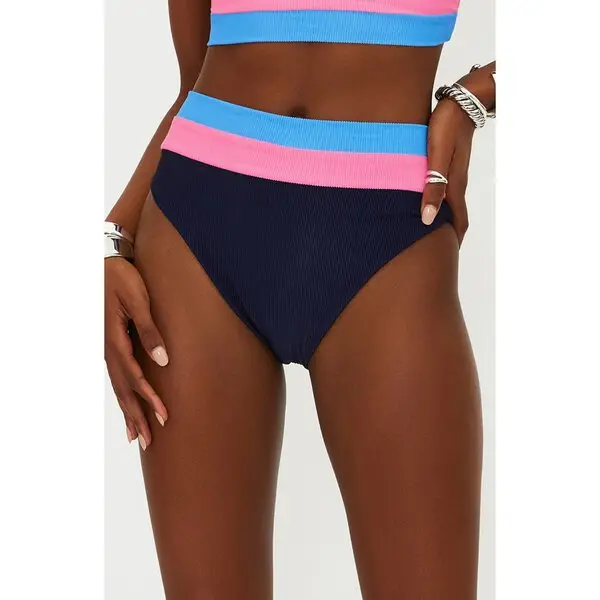 Beach Riot Heidi High Waist Bikini Bottom - Paradise