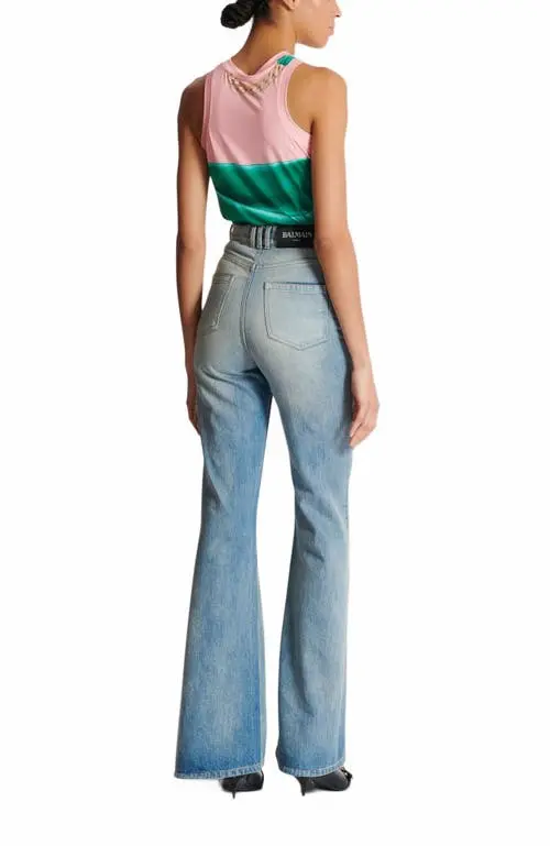 Balmain Flared-fit Denim Jeans - Blue