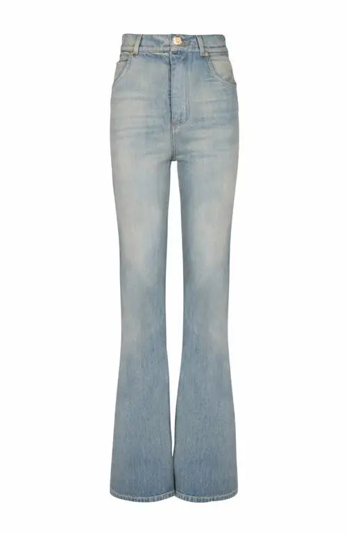 Balmain Flared-fit Denim Jeans - Blue