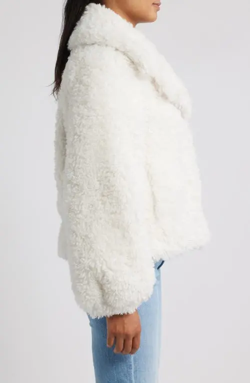 Sam Edelman Short Faux Fur Jacket - White