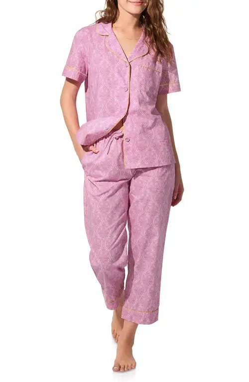 BEDHEAD PAJAMAS Print Organic Cotton Crop Pajamas - Colette