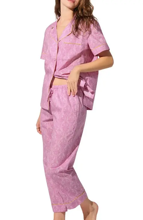 BEDHEAD PAJAMAS Print Organic Cotton Crop Pajamas