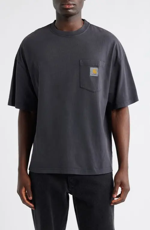 Carhartt Work In Progress Hudson Pocket T-shirt - Black (chalk Wash)