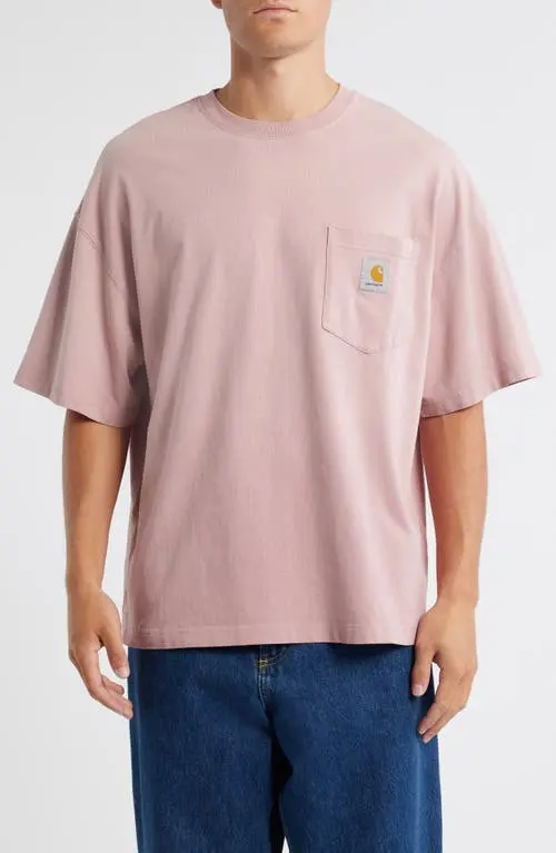 Carhartt Work In Progress Hudson Pocket T-shirt - Daphne (chalk Wash)