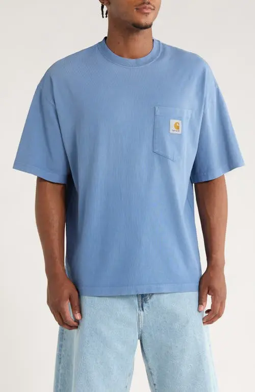 Carhartt Work In Progress Hudson Pocket T-shirt - Sorrent (chalk Wash)