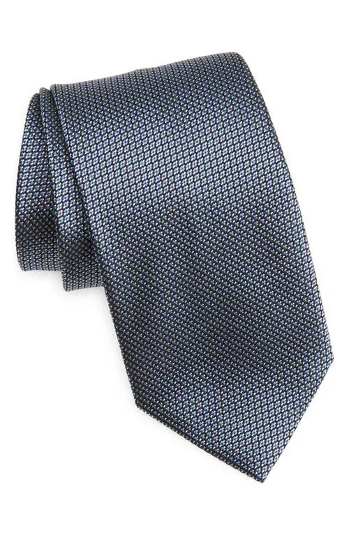 TOM FORD Micropattern Jacquard Silk Tie - Gv775 Purple Blue