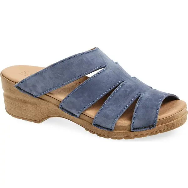 SANITA Monika Platform Slide Sandal - Dove Blue