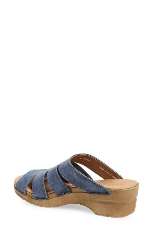 SANITA Monika Platform Slide Sandal - Dove Blue