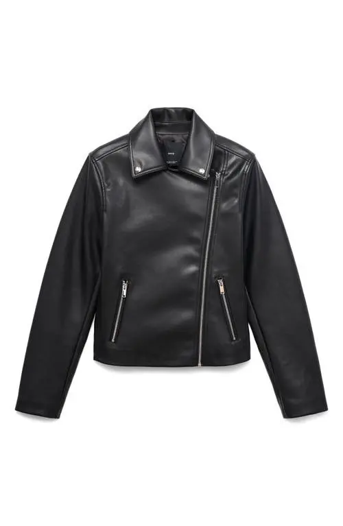 Mango Faux Leather Moto Jacket
