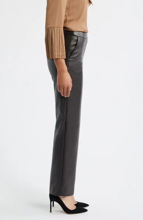Anne Klein Faux Leather Pull-on Pants
