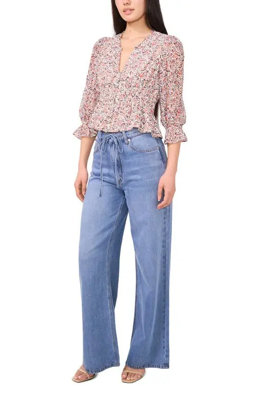 1.State High-waist Wide-leg Jeans With Drawstring