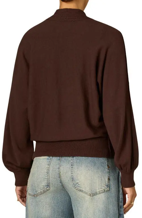 Wit & Wisdom Dolman Sleeve Zip Cardigan - Brown