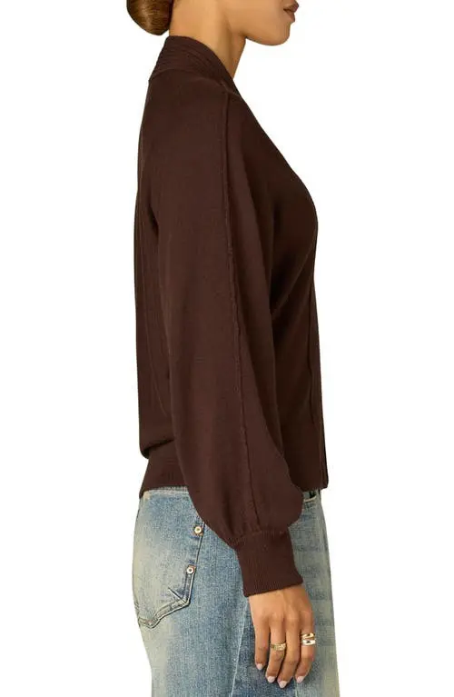 Wit & Wisdom Dolman Sleeve Zip Cardigan - Brown