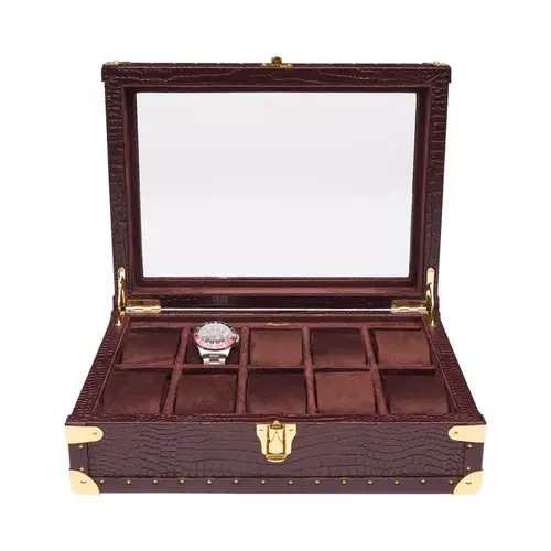 RAPPORT LONDON Brompton Optic Ten Watch Box - Brown