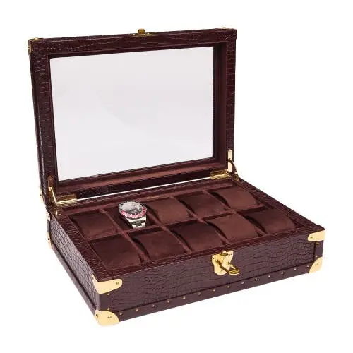 RAPPORT LONDON Brompton Optic Ten Watch Box - Brown