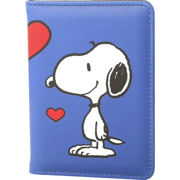 PEANUTS Snoopy Woodstock Passport Holder - Blue