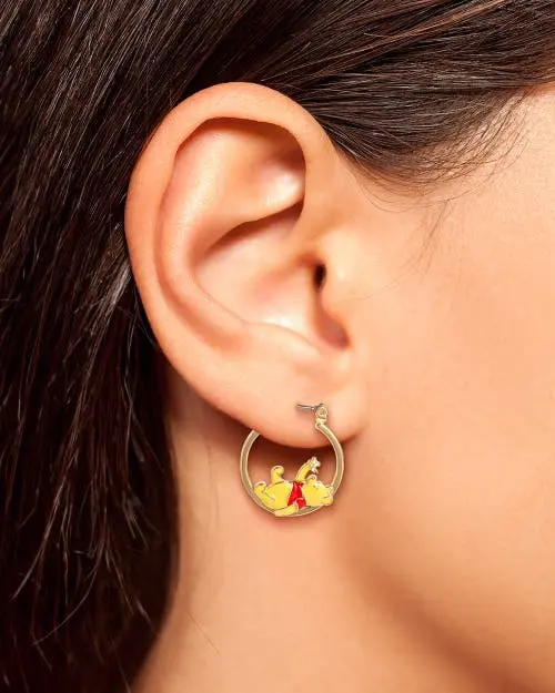 Disney Winnie The Pooh Hoop Earrings