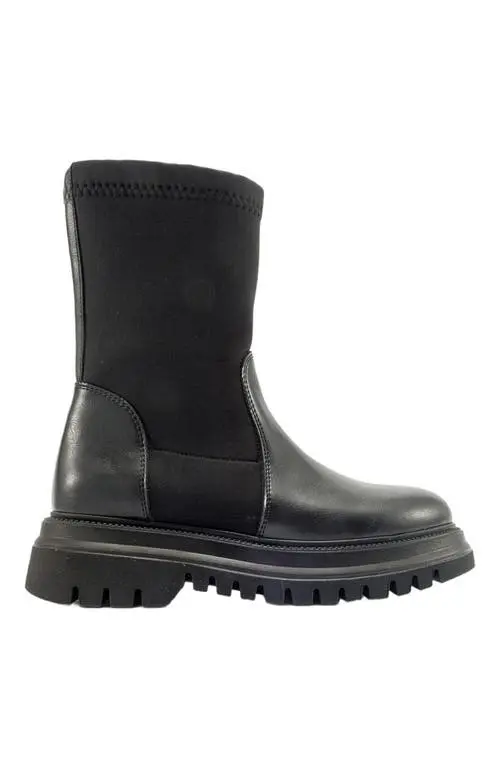PROLOGUE SHOES Alias Zip Up Boots - Black Faux Leather