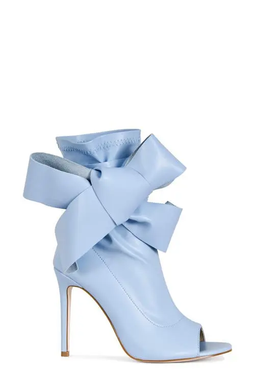 AZALEA WANG Klarice Open Toe Bootie - Blue
