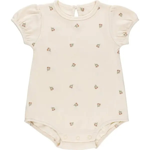 ELY'S & CO. Embroidered Romper - Ivory Tulip