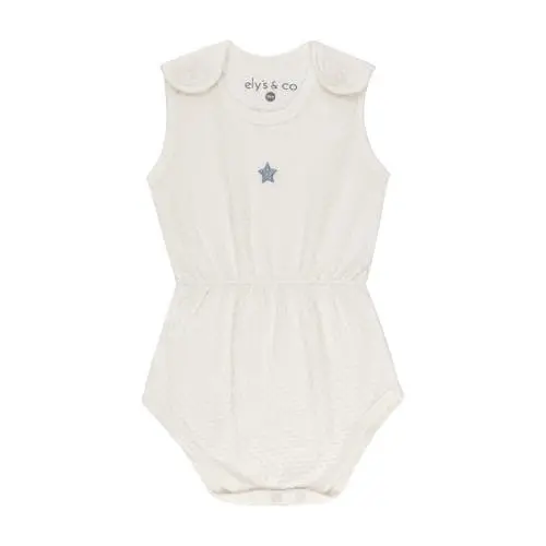 ELY'S & CO. Cotton Embroidered Romper - Star/ivory