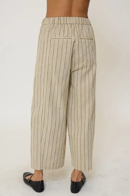 Central Park West Pleated Straight Leg Pants