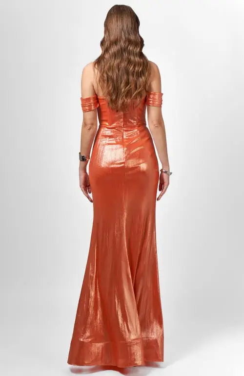 BARIANO Bridie Corset Draped Gown