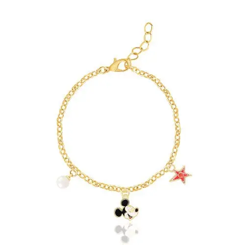 Disney Plated Charm Bracelet - Gold