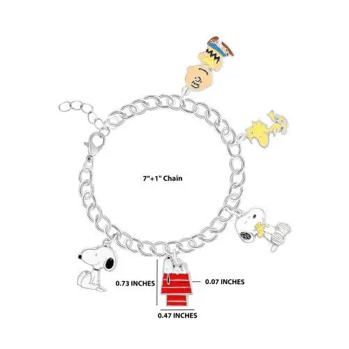 PEANUTS Snoopy Woodstock Charm Bracelet