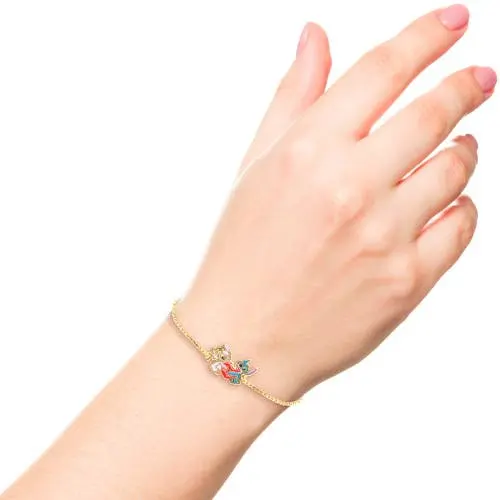 Disney Stitch And Angel Heart Lariat Bracelet
