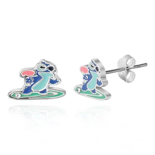 Disney Lilo And Stitch Silver Plated Stud Earrings