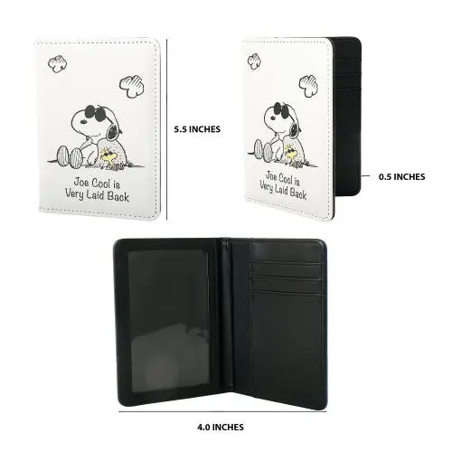 PEANUTS White And Black Passport Holder