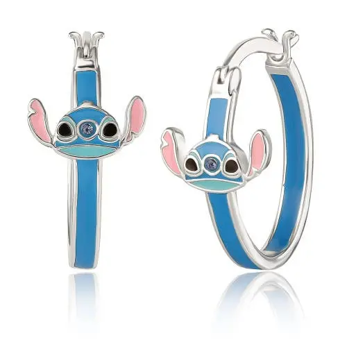 Disney Crystal Enamel Hoop Earring - Blue