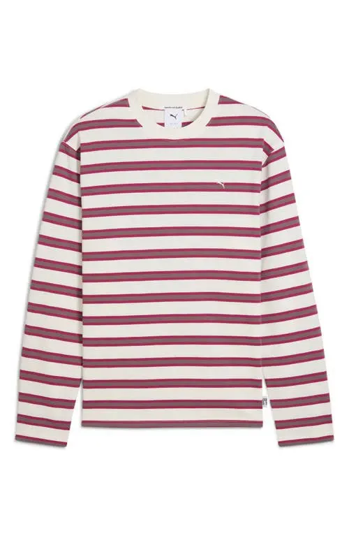 PUMA Machts Mit Qualitat Stripe Long Sleeve Cotton T-shirt