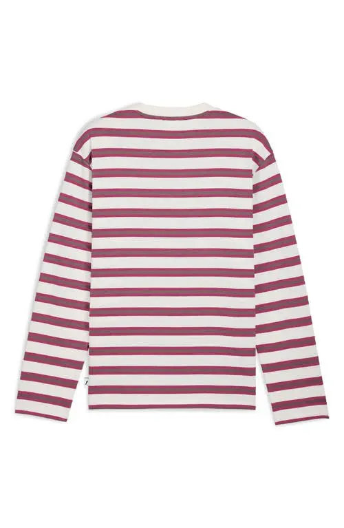 PUMA Machts Mit Qualitat Stripe Long Sleeve Cotton T-shirt