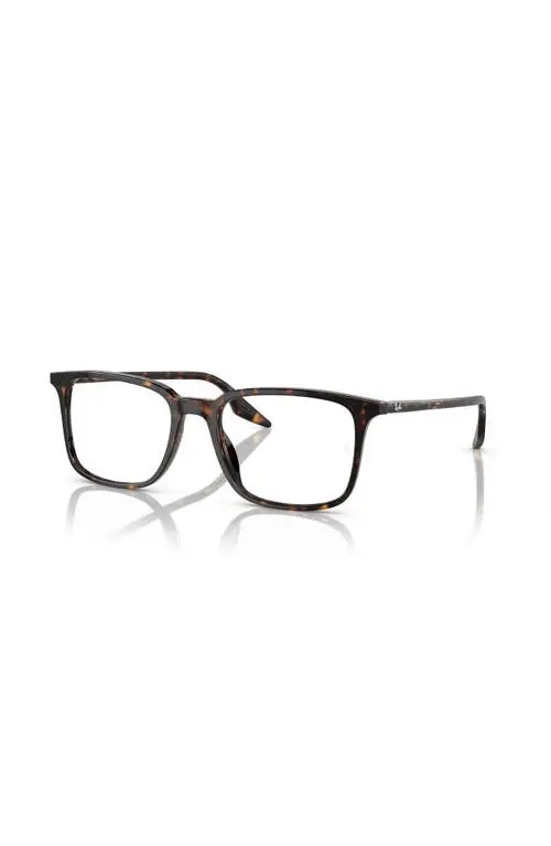 Ray-ban 53mm Rectangle Full Rim Eyeglasses - Tortoise