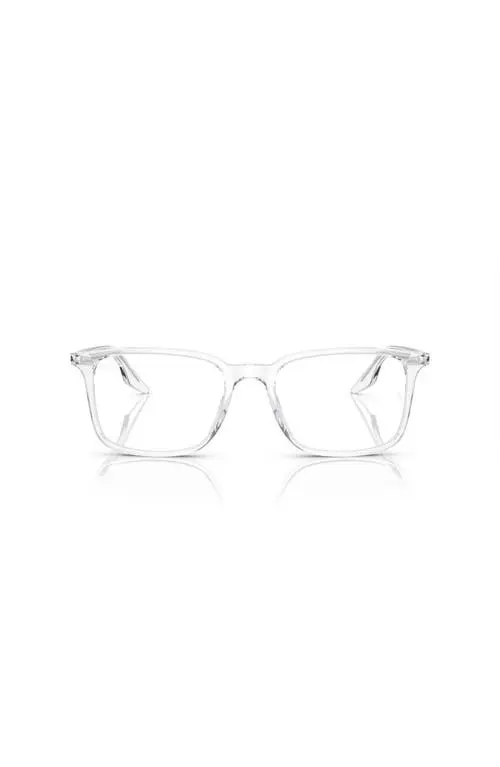 Ray-ban 53mm Rectangle Full Rim Eyeglasses - Transparent