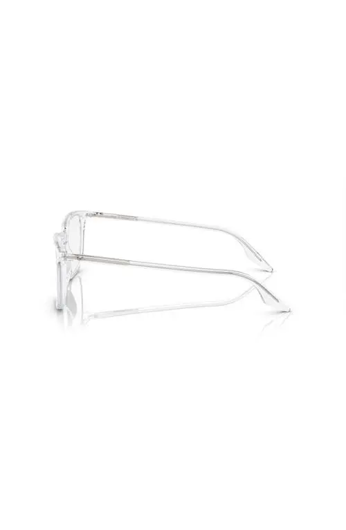 Ray-ban 53mm Rectangle Full Rim Eyeglasses - Transparent