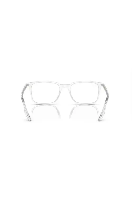 Ray-ban 53mm Rectangle Full Rim Eyeglasses - Transparent