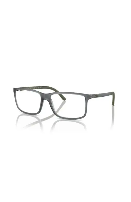 Polo Ralph Lauren 55mm Full Rim Rectangle Eyeglasses - Grey