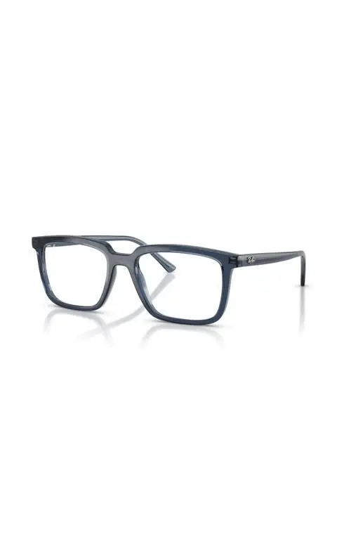 Ray-ban 54mm Rectangle Full Rim Eyeglasses - Blue