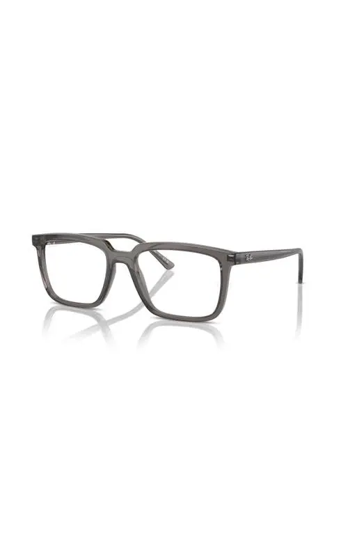 Ray-ban 54mm Rectangle Full Rim Eyeglasses - Grey