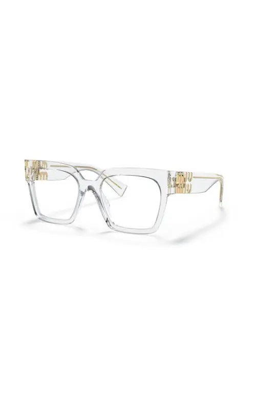 Miu Miu 52mm Square Optical Glasses - Transparent