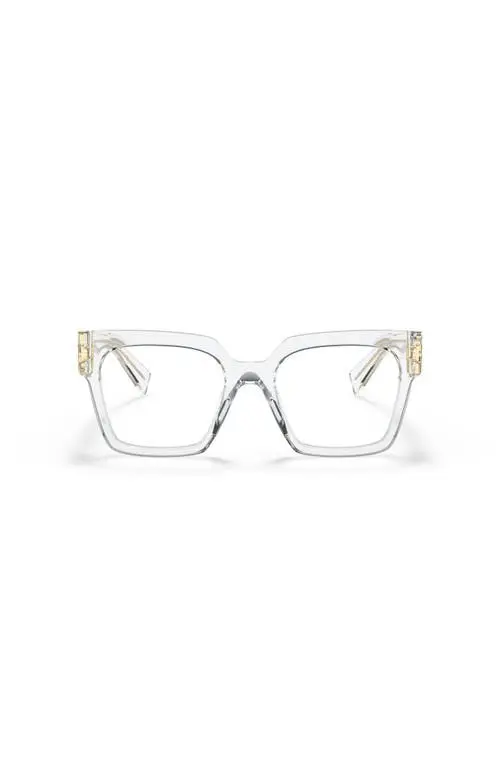 Miu Miu 52mm Square Optical Glasses - Transparent