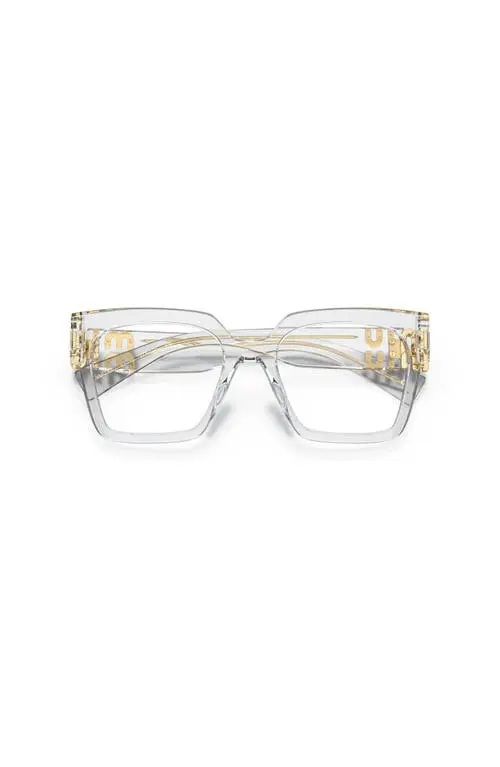 Miu Miu 52mm Square Optical Glasses - Transparent