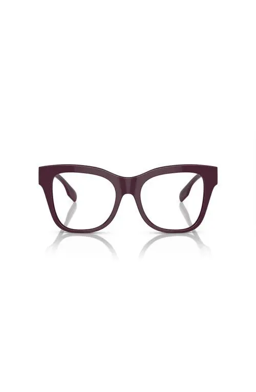 Burberry 52mm Square Optical Glasses - Red
